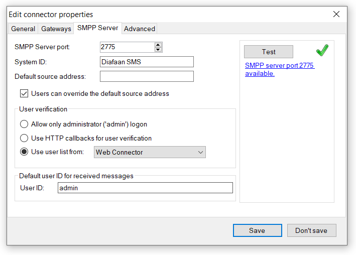Diafaan SMS Server 4.9 Manual